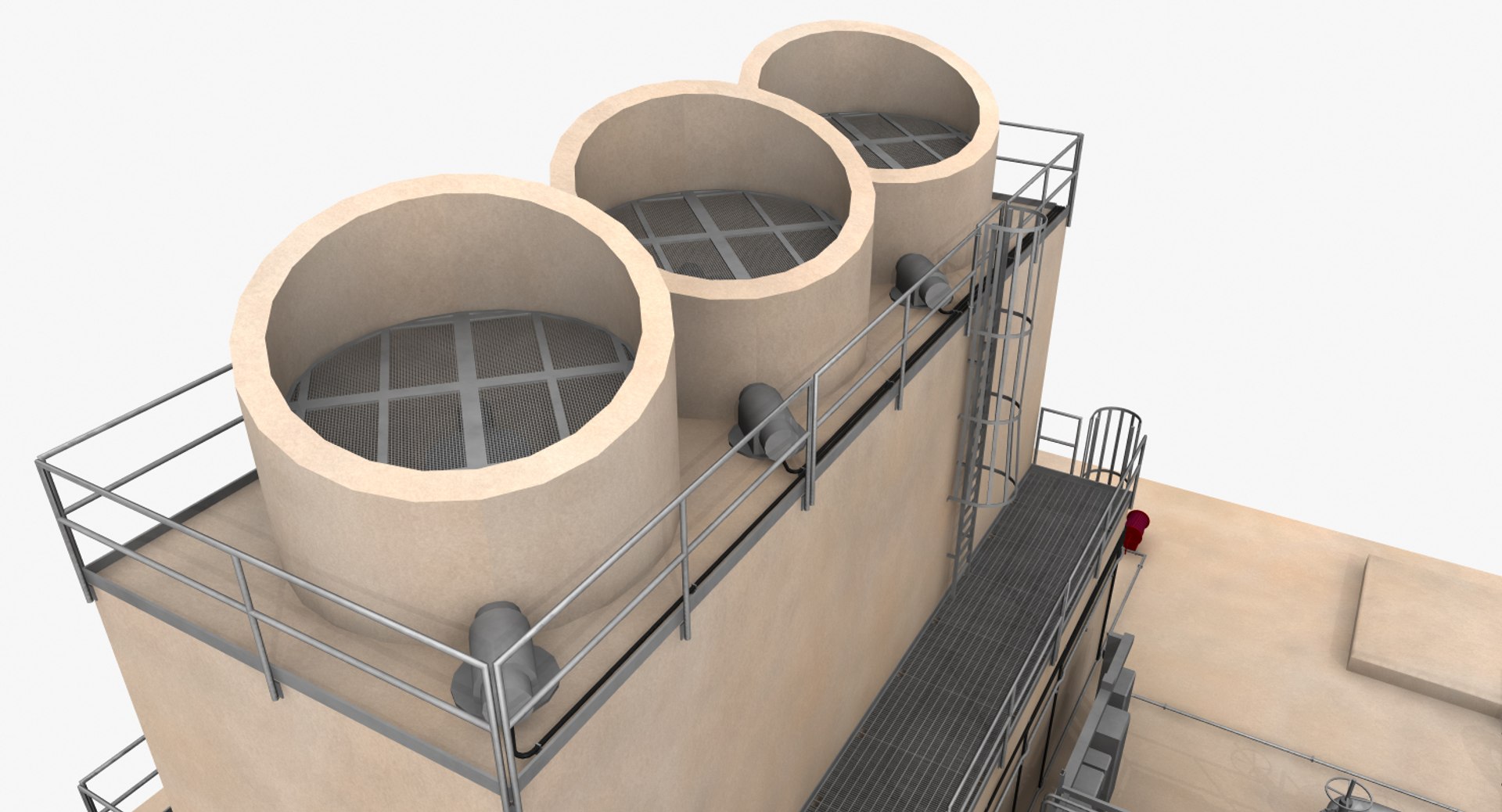 air cooling towers shuttle 3d model