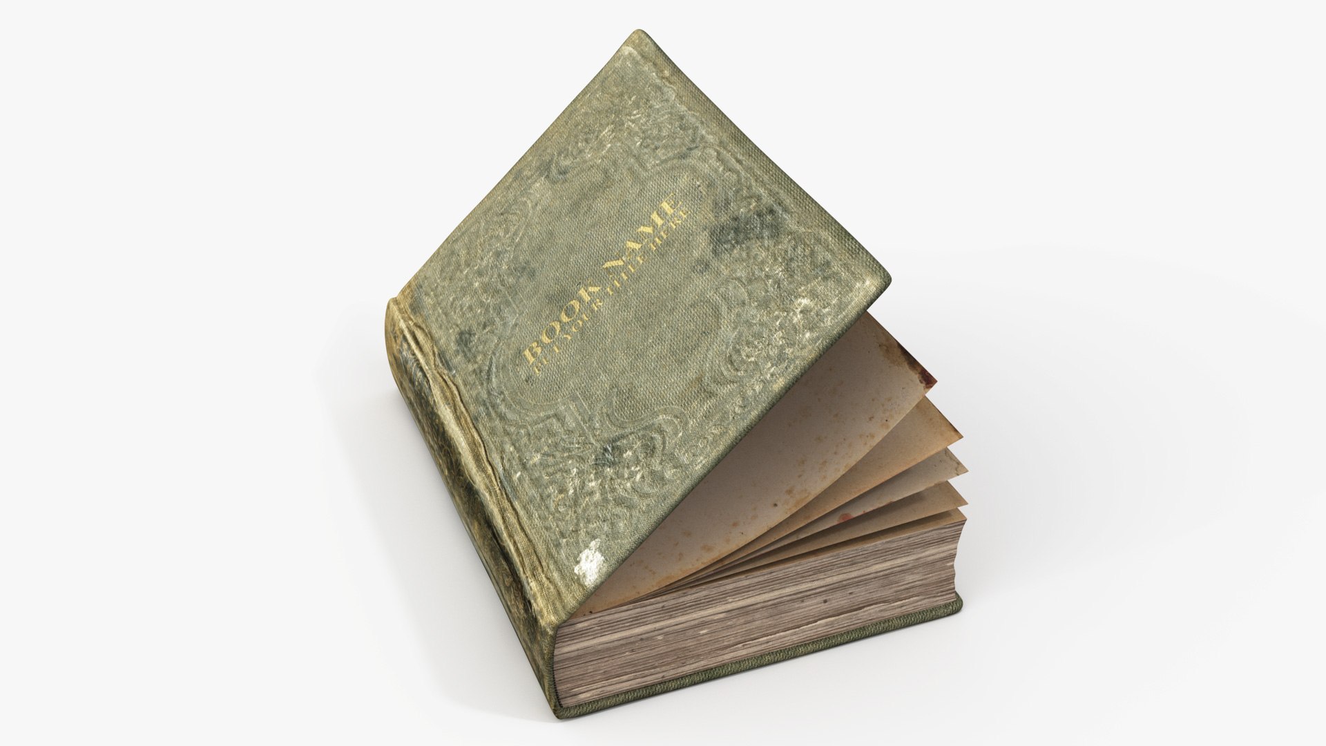 Old Damaged Book 8K PBR Textures Rigged and Animated 3D model ...