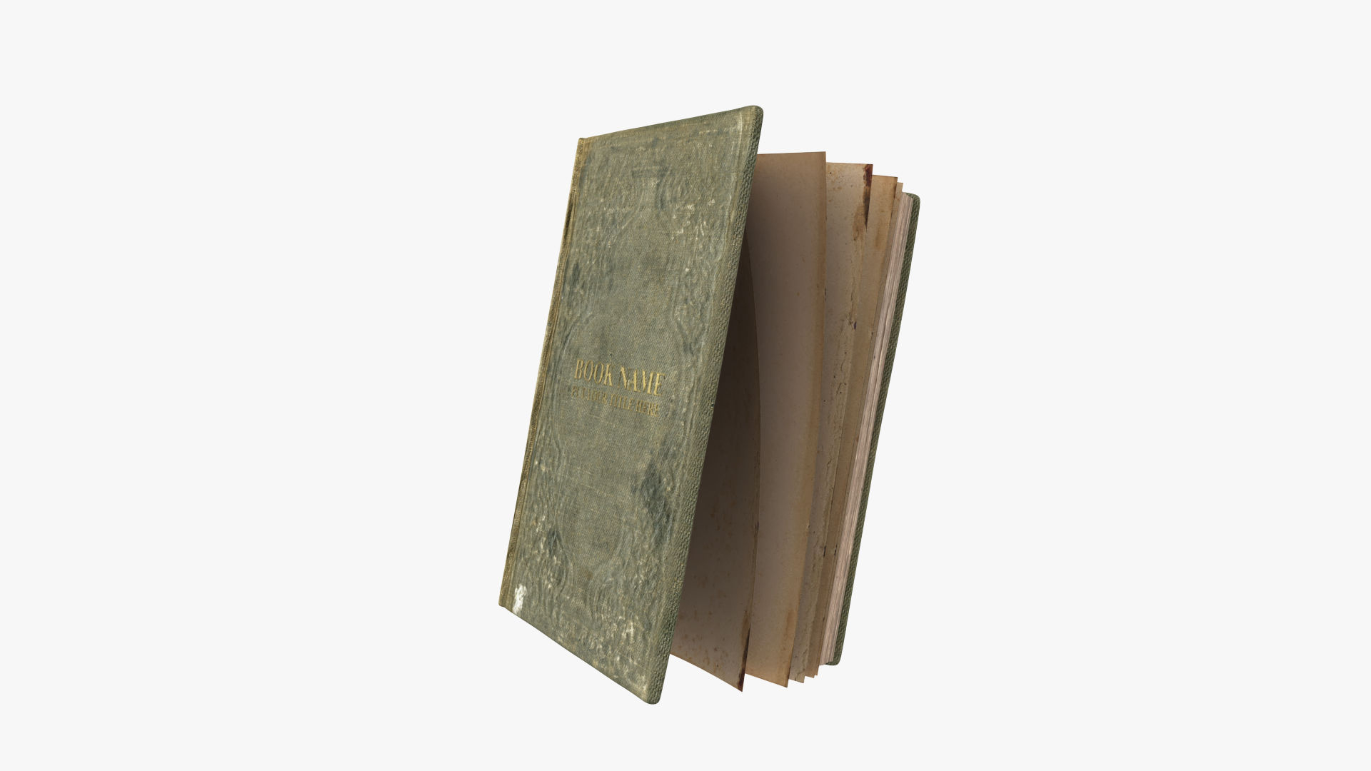 Old Damaged Book 8K PBR Textures Rigged And Animated 3D Model ...