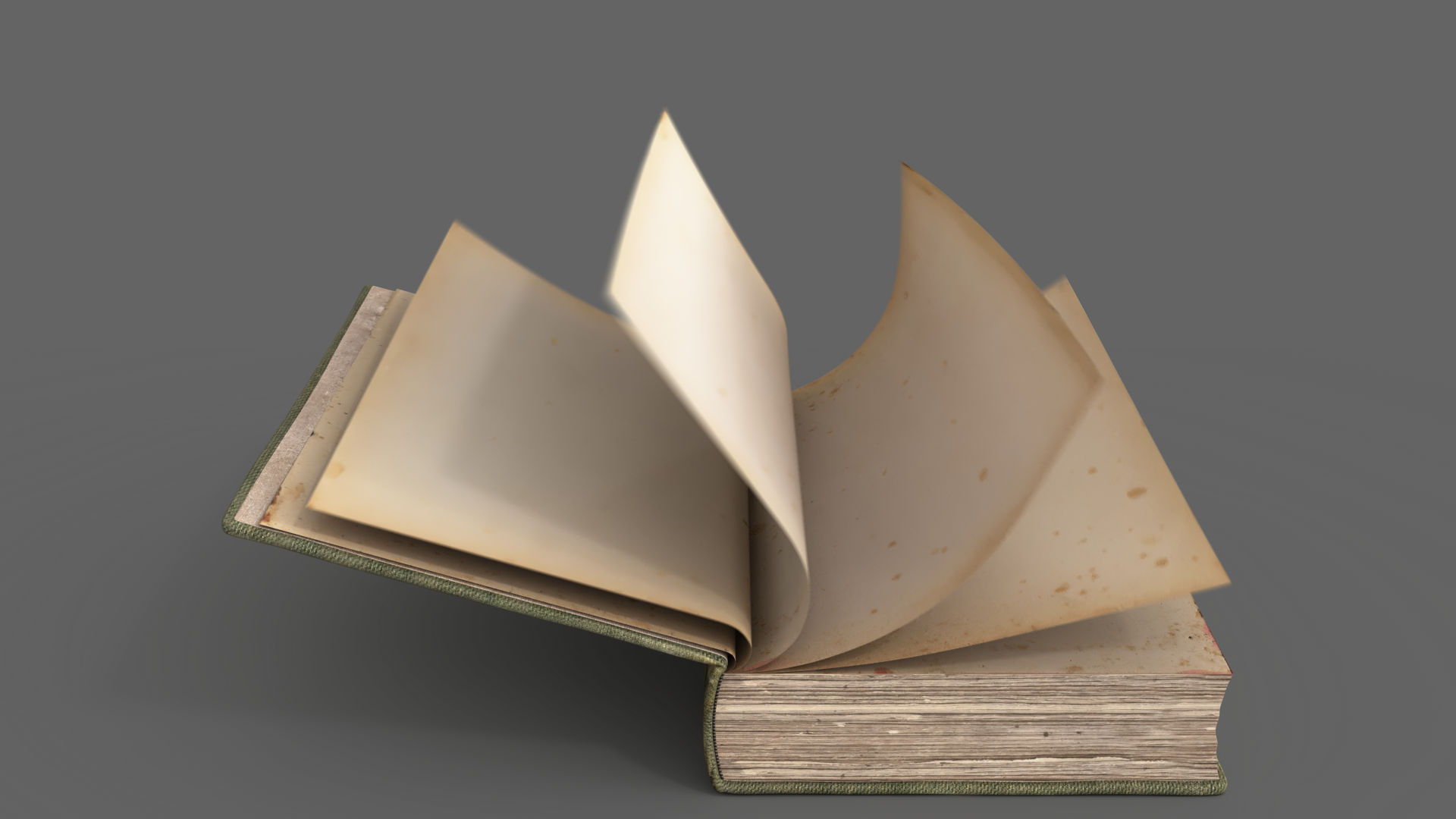 Old Damaged Book 8K PBR Textures Rigged And Animated 3D Model ...