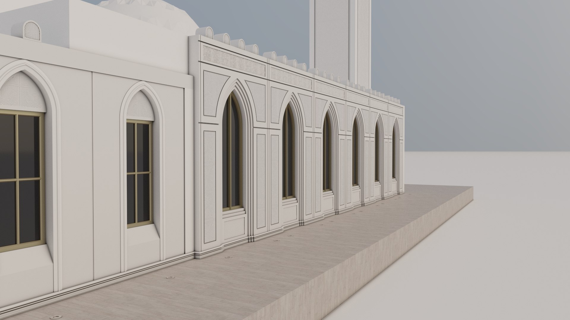 Mosque Minarets Sketchup 3D Model - TurboSquid 1645308