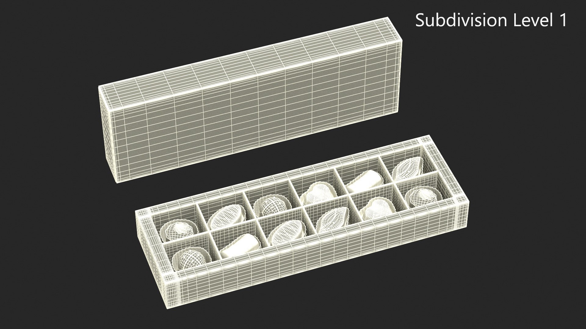 3D Box Of Handmade Chocolates True Choco Model - TurboSquid 2066145