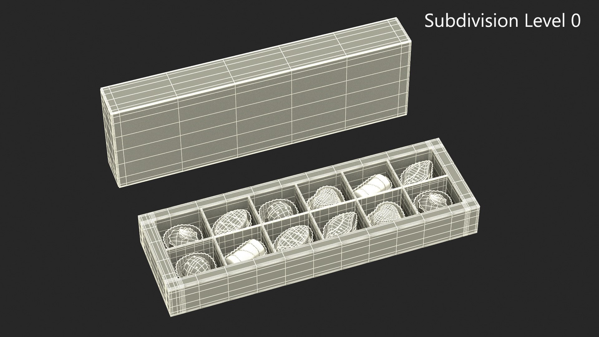 3D Box Of Handmade Chocolates True Choco Model - TurboSquid 2066145