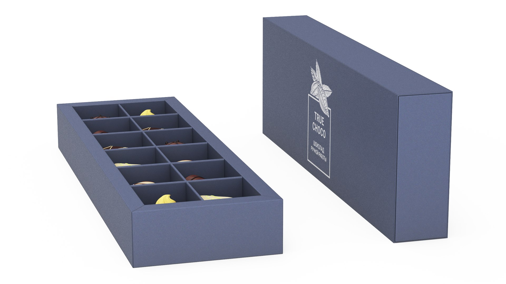 3D Box Of Handmade Chocolates True Choco Model - TurboSquid 2066145