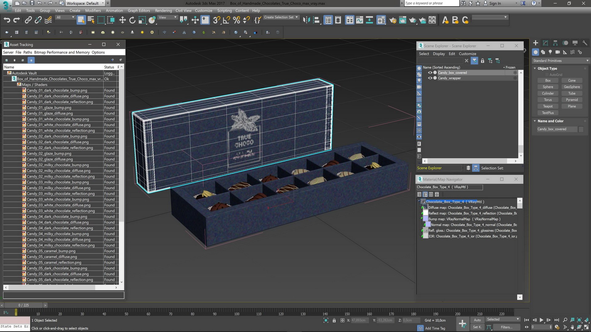 3D Box Of Handmade Chocolates True Choco Model - TurboSquid 2066145