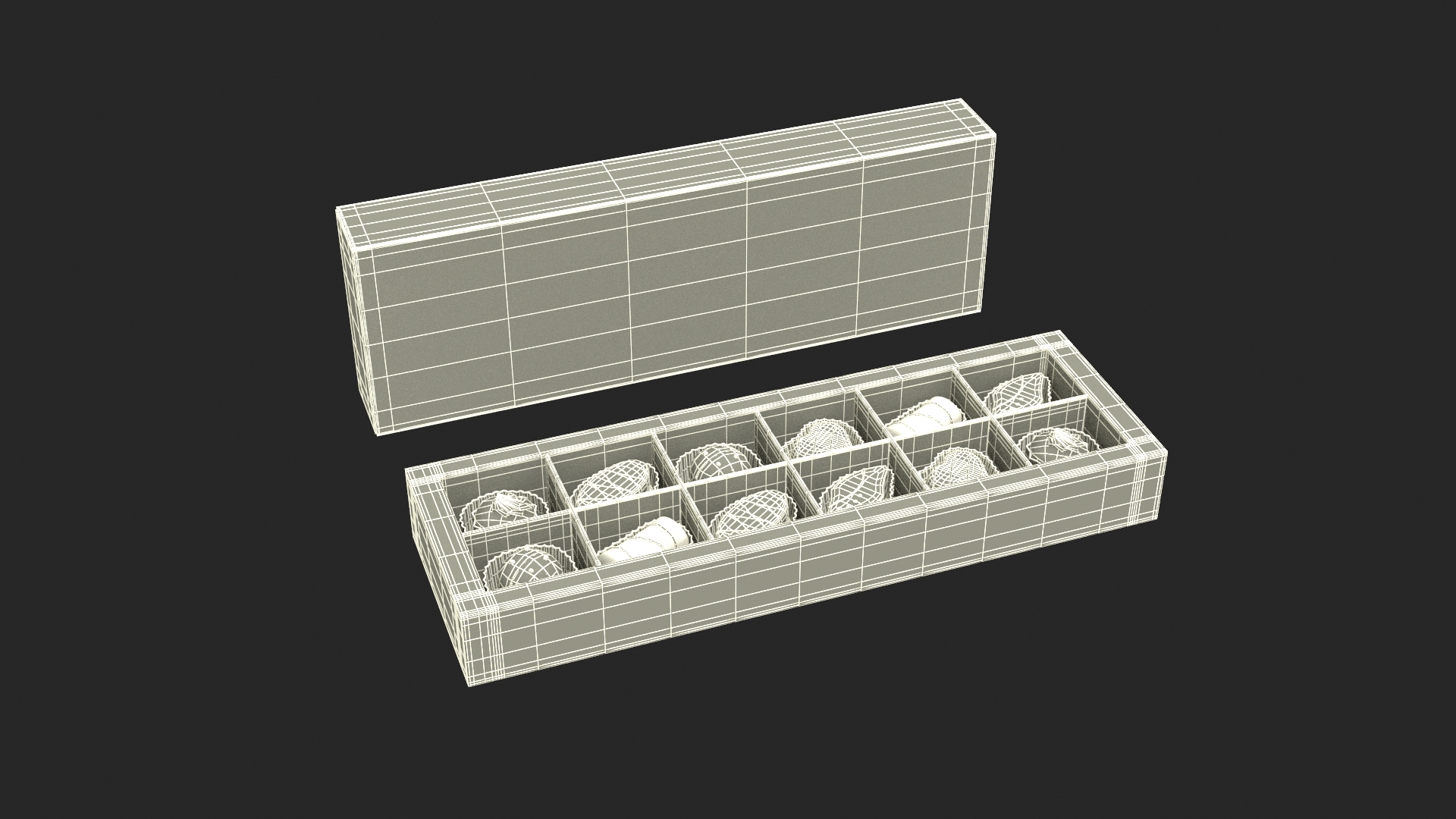 3D Box Of Handmade Chocolates True Choco Model - TurboSquid 2066145