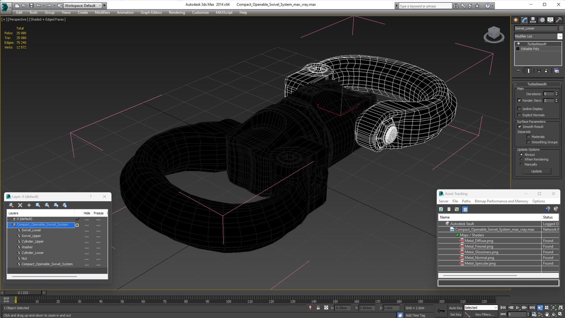 3D Compact Openable Swivel System - TurboSquid 2051156