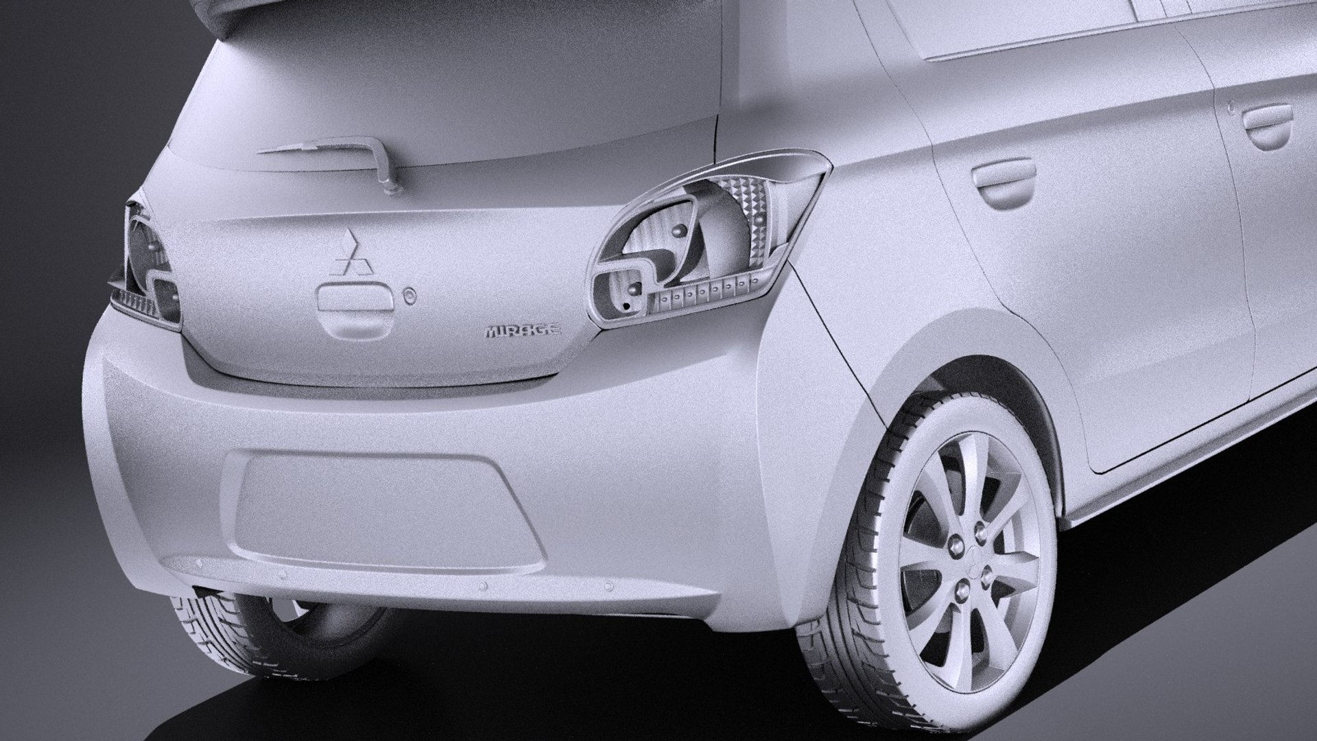 2015 Mitsubishi Mirage 3D - TurboSquid 1178244