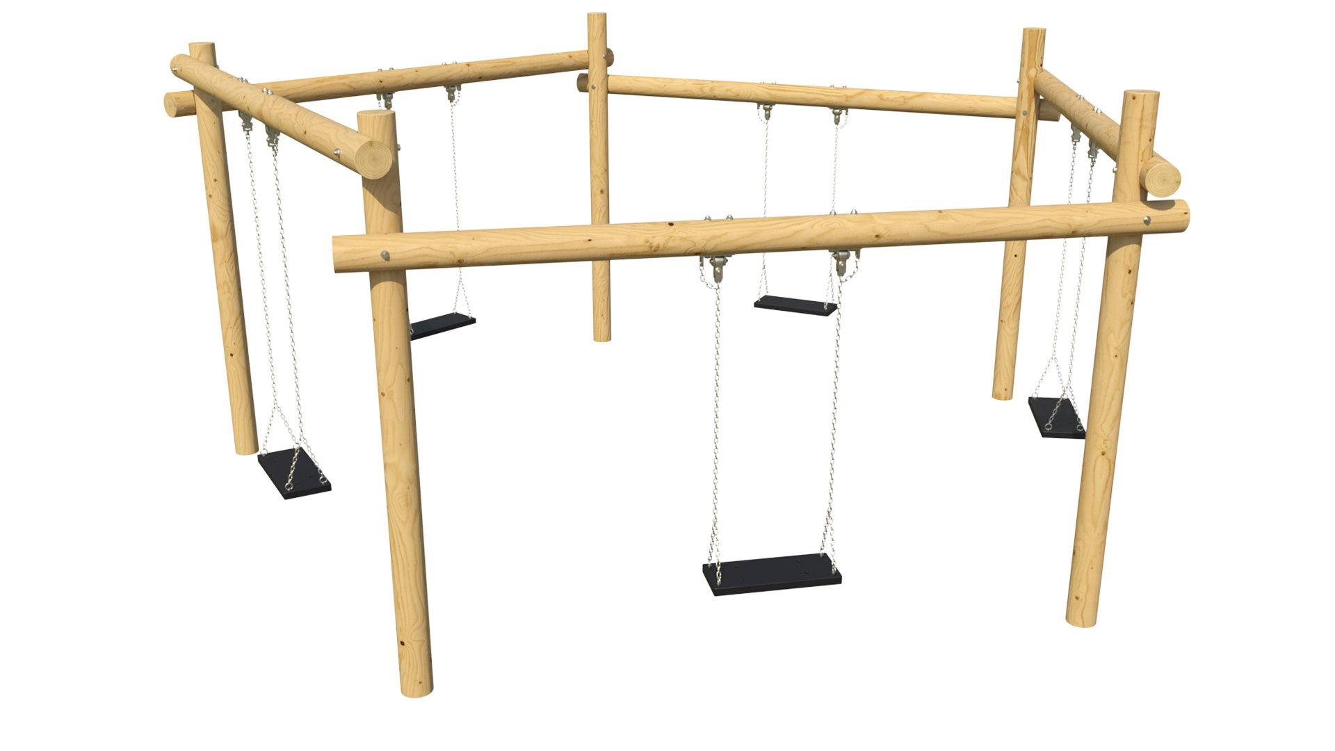 3D Wooden Swing Model - TurboSquid 1859939