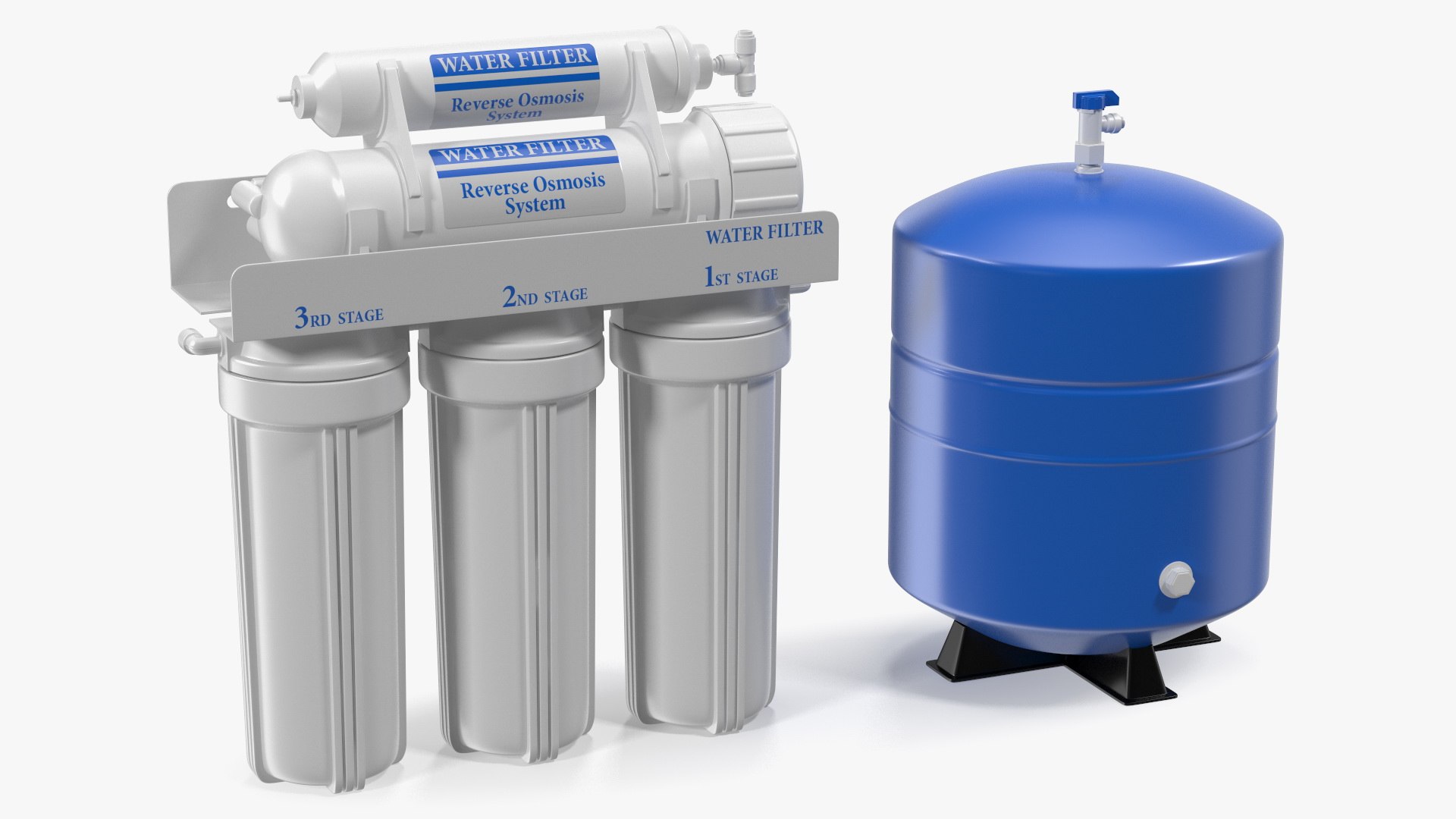 3D model Reverse Osmosis Drinking Water Filtration System - TurboSquid ...
