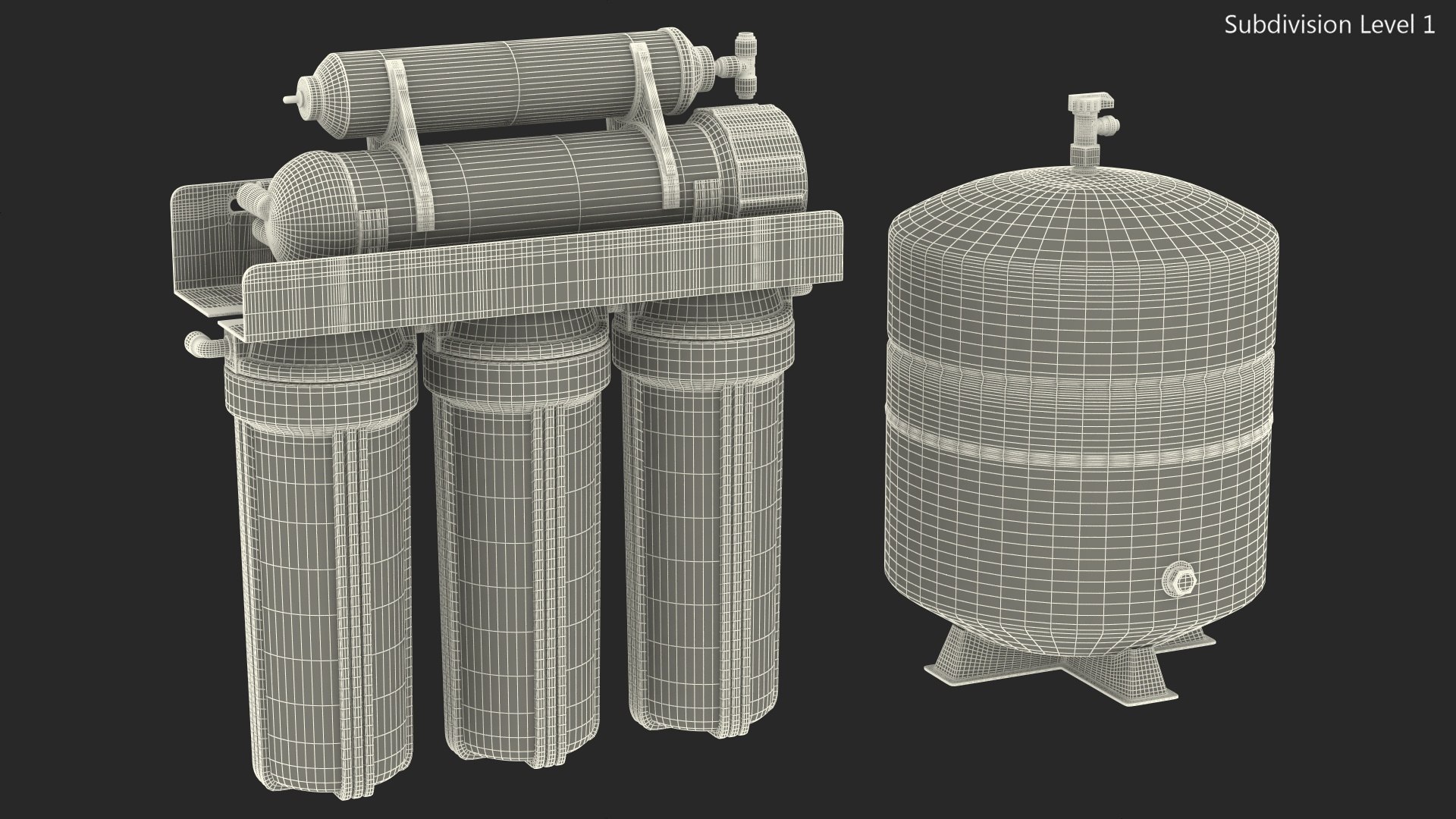 3D model Reverse Osmosis Drinking Water Filtration System - TurboSquid ...
