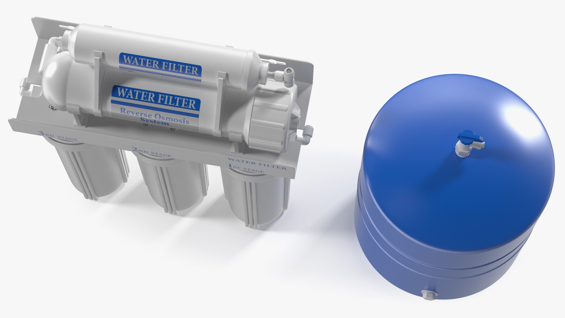 3D model Reverse Osmosis Drinking Water Filtration System - TurboSquid ...