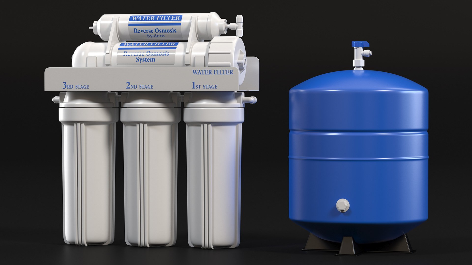 3D model Reverse Osmosis Drinking Water Filtration System - TurboSquid ...