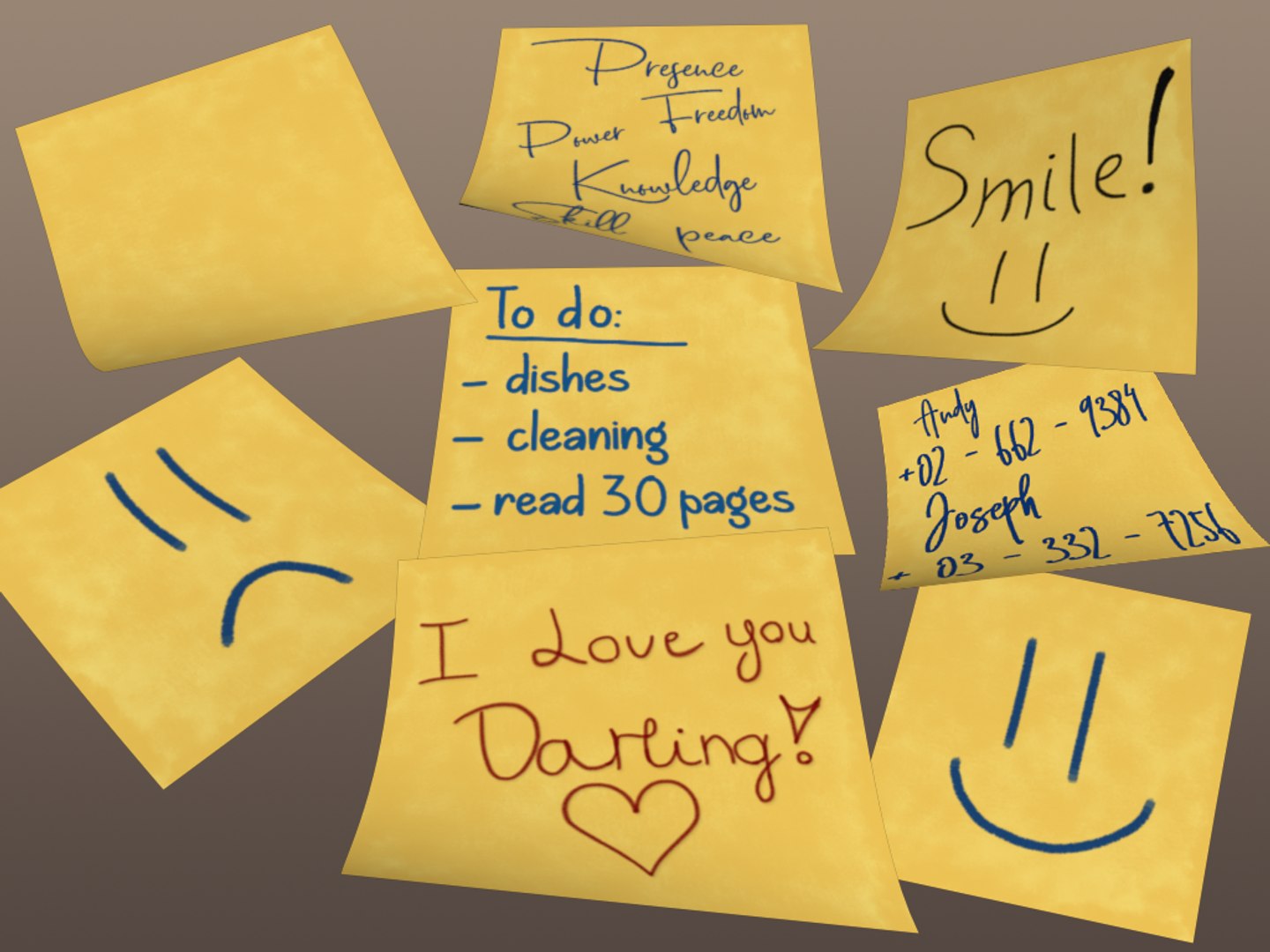 Postit Notes Model - TurboSquid 1334184