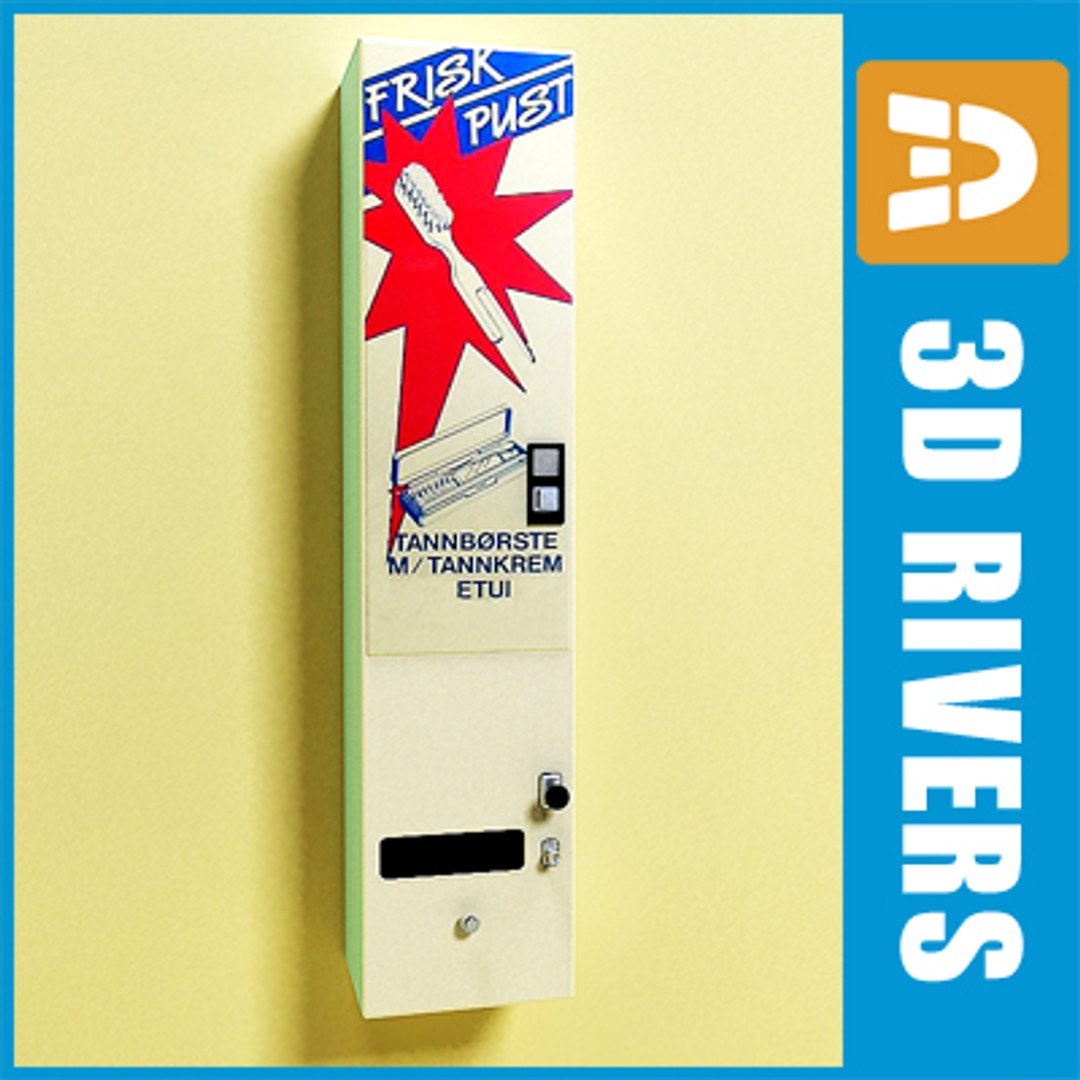 3d model tooth brush vending machine