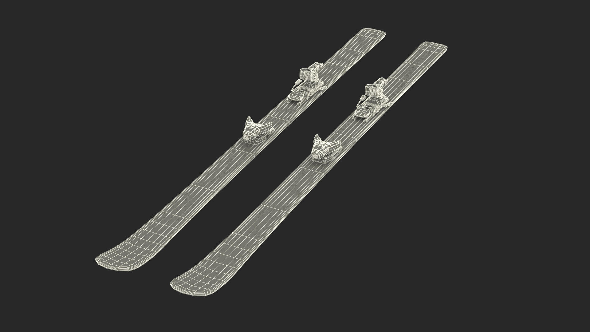 3D Snow Ski System With Ski Bindings - TurboSquid 2183293