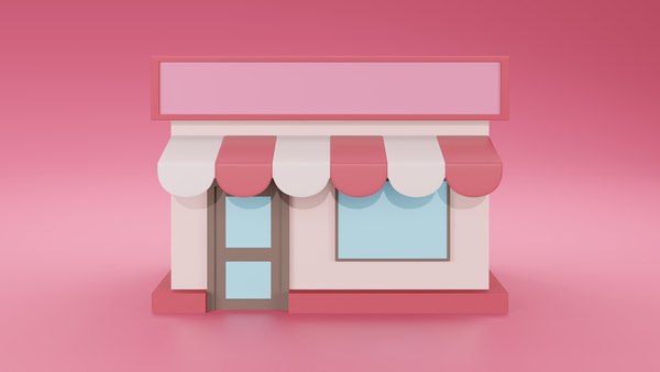 modelo 3d Tienda de dibujos animados lindo - TurboSquid 1684061