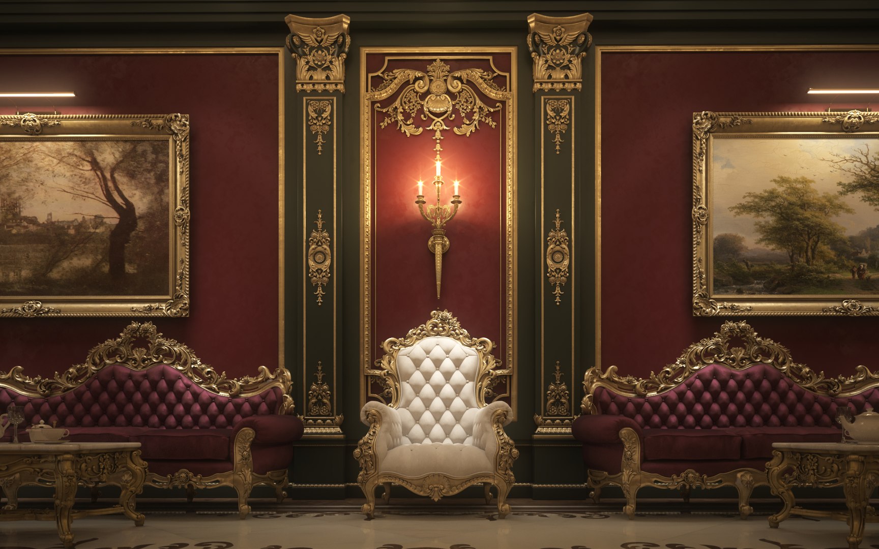 3D Scene Luxury Living - TurboSquid 1272316