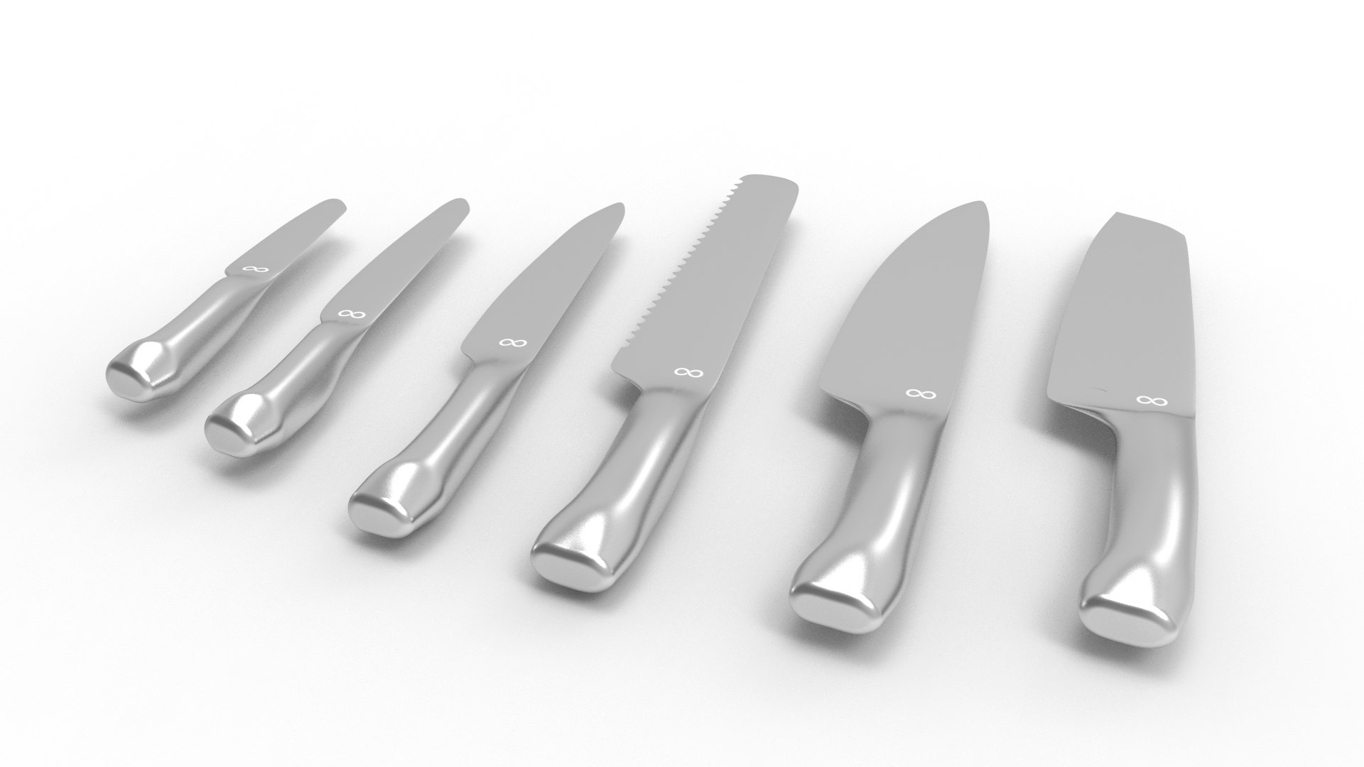Knife Set 3D Model - TurboSquid 2197406