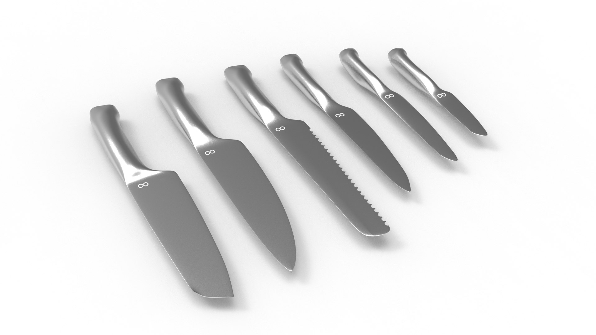 Knife Set 3D Model - TurboSquid 2197406