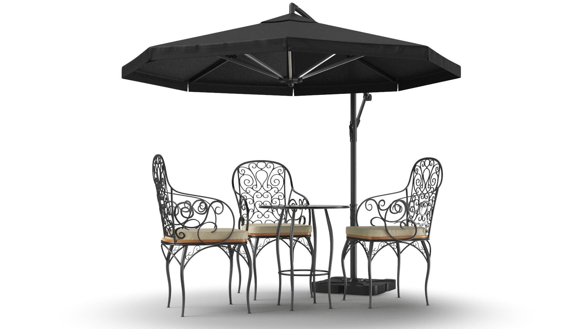 3D Real Café Table Patio - TurboSquid 1695240