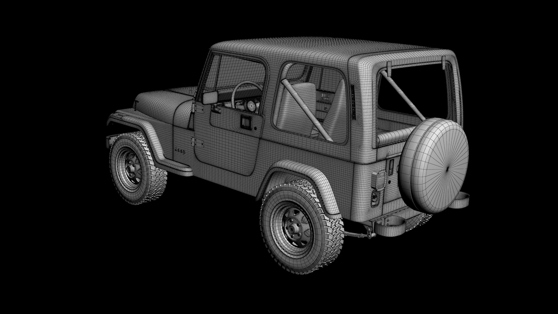 Jeep YJ Wrangler 3D - TurboSquid 2130021