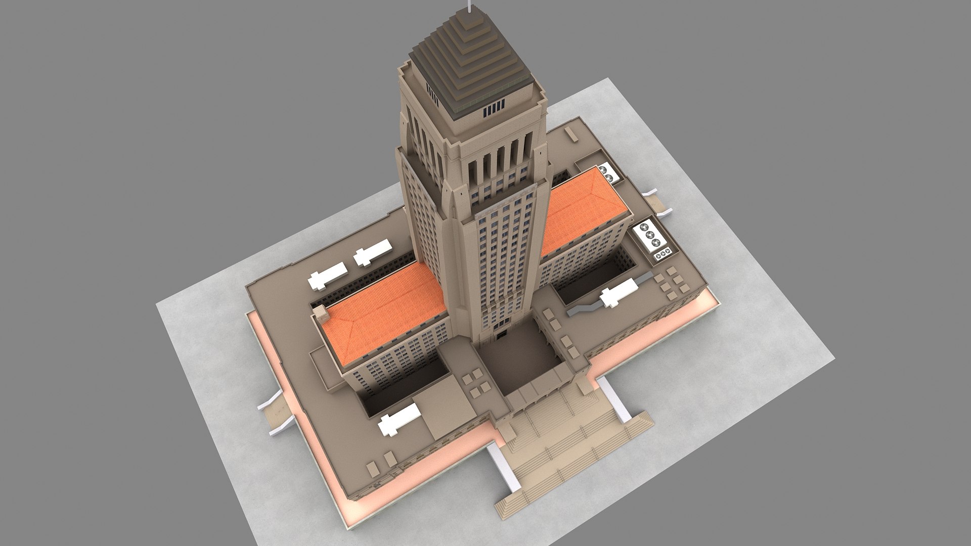 3D Los Angeles City Hall Model - TurboSquid 1730268