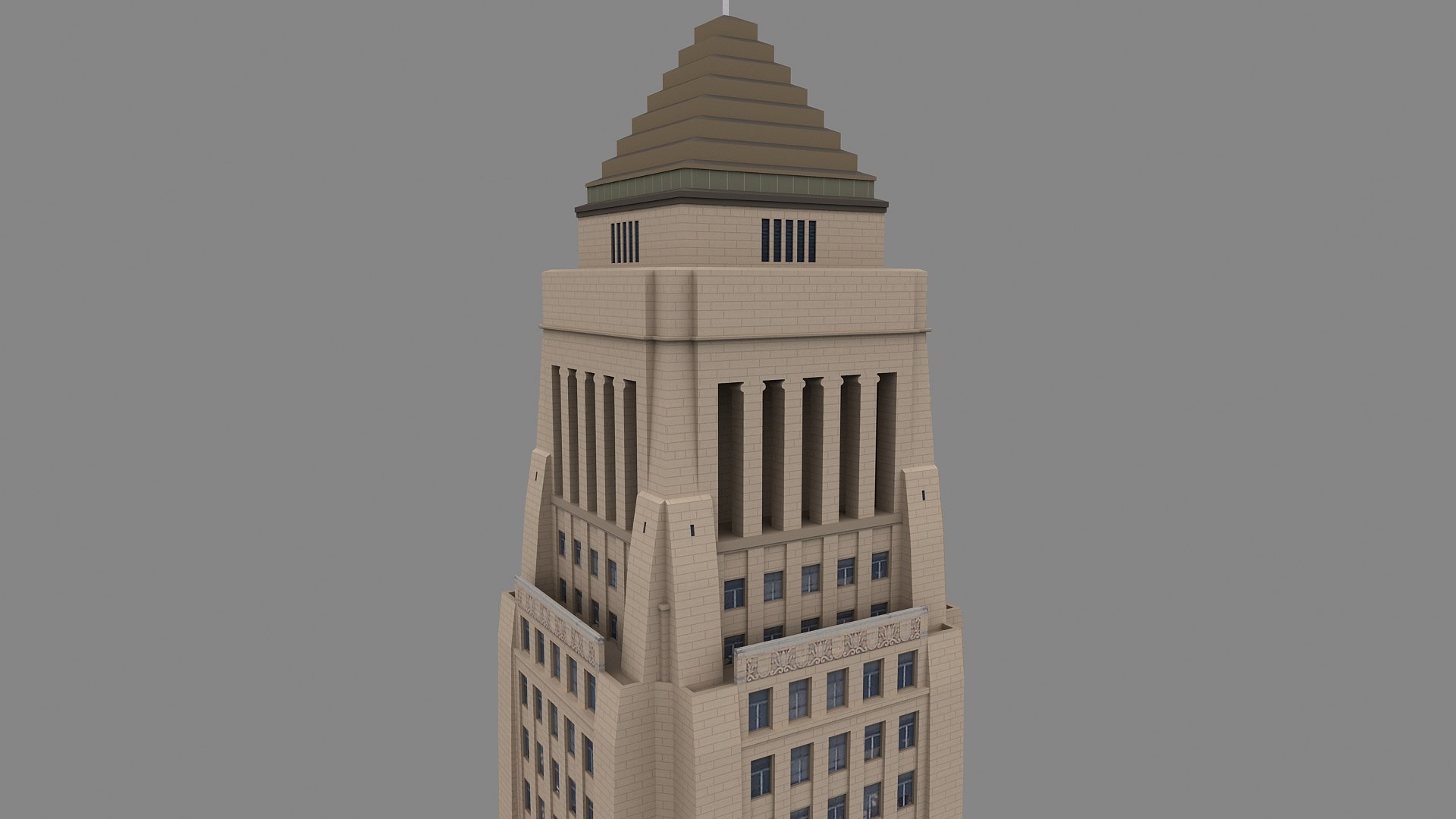 3D Los Angeles City Hall Model - TurboSquid 1730268