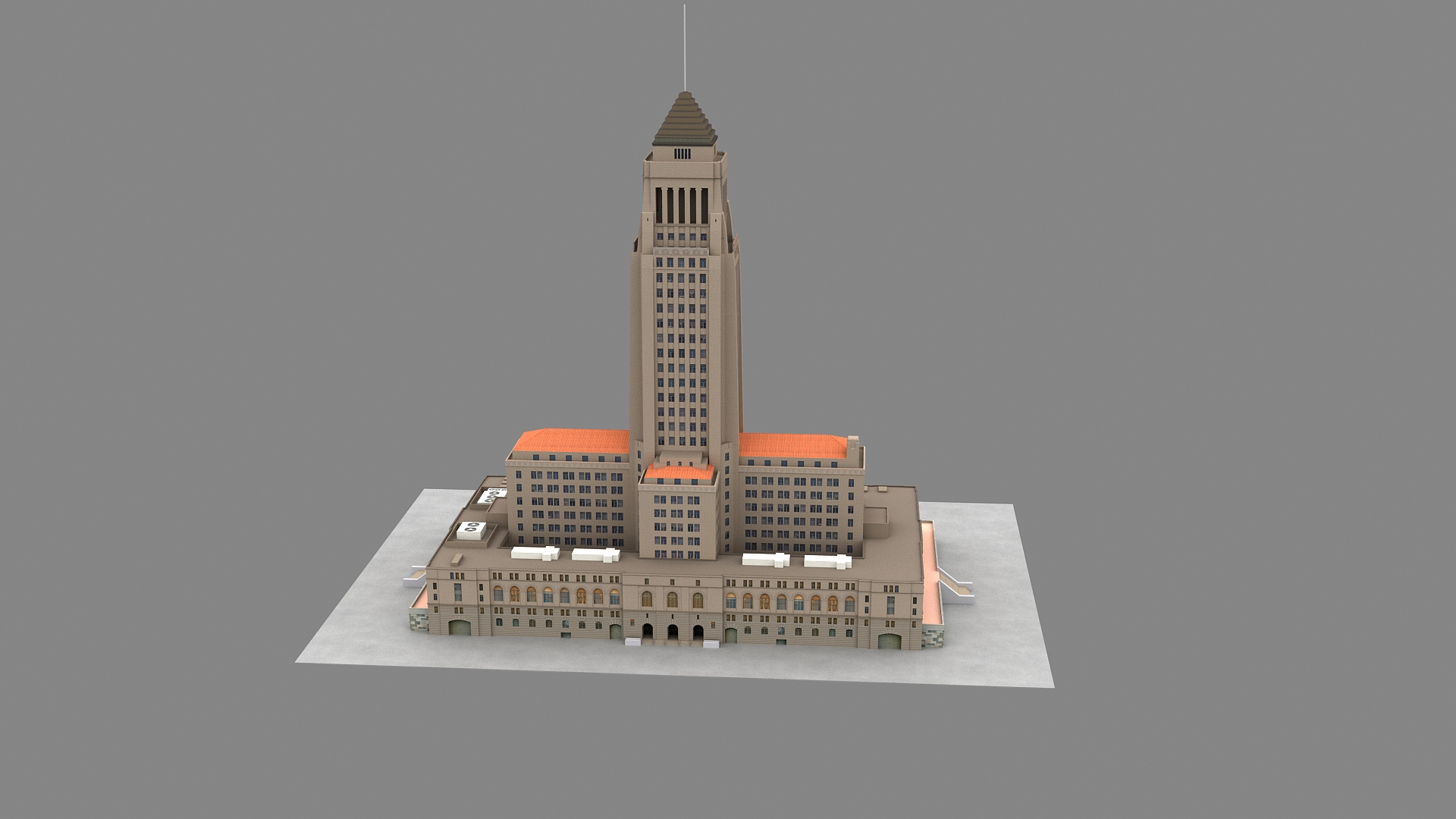 3D Los Angeles City Hall Model - TurboSquid 1730268