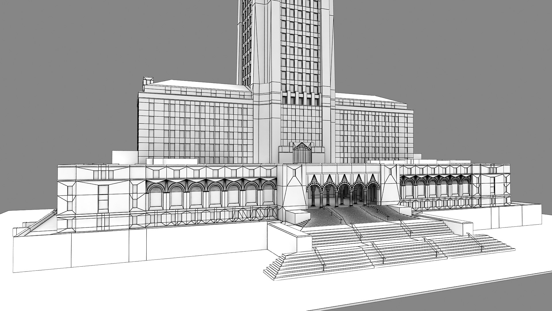 3D Los Angeles City Hall model - TurboSquid 1730268