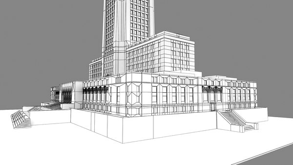 3D Los Angeles City Hall model - TurboSquid 1730268