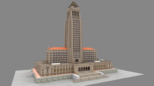3D Los Angeles City Hall model - TurboSquid 1730268