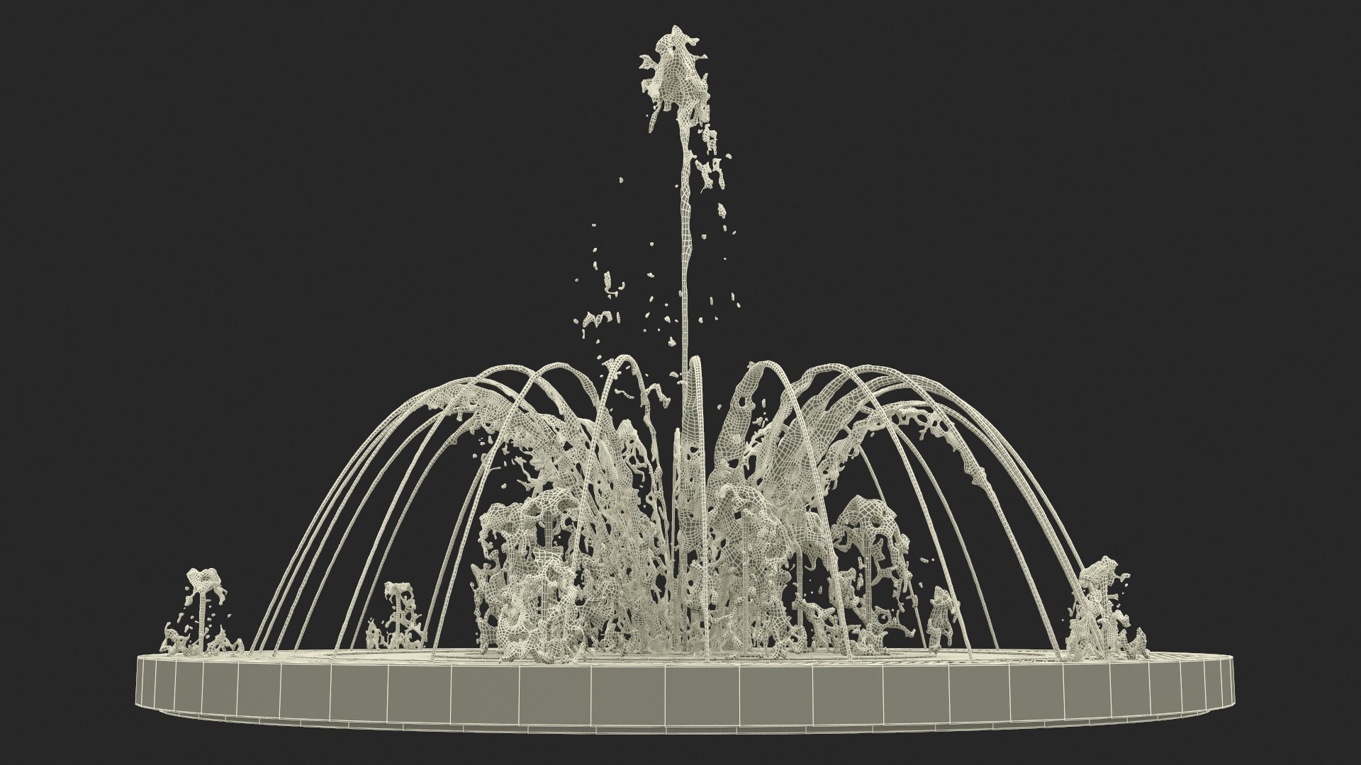 3D Model Designer Dry Fountain Round - TurboSquid 2149117