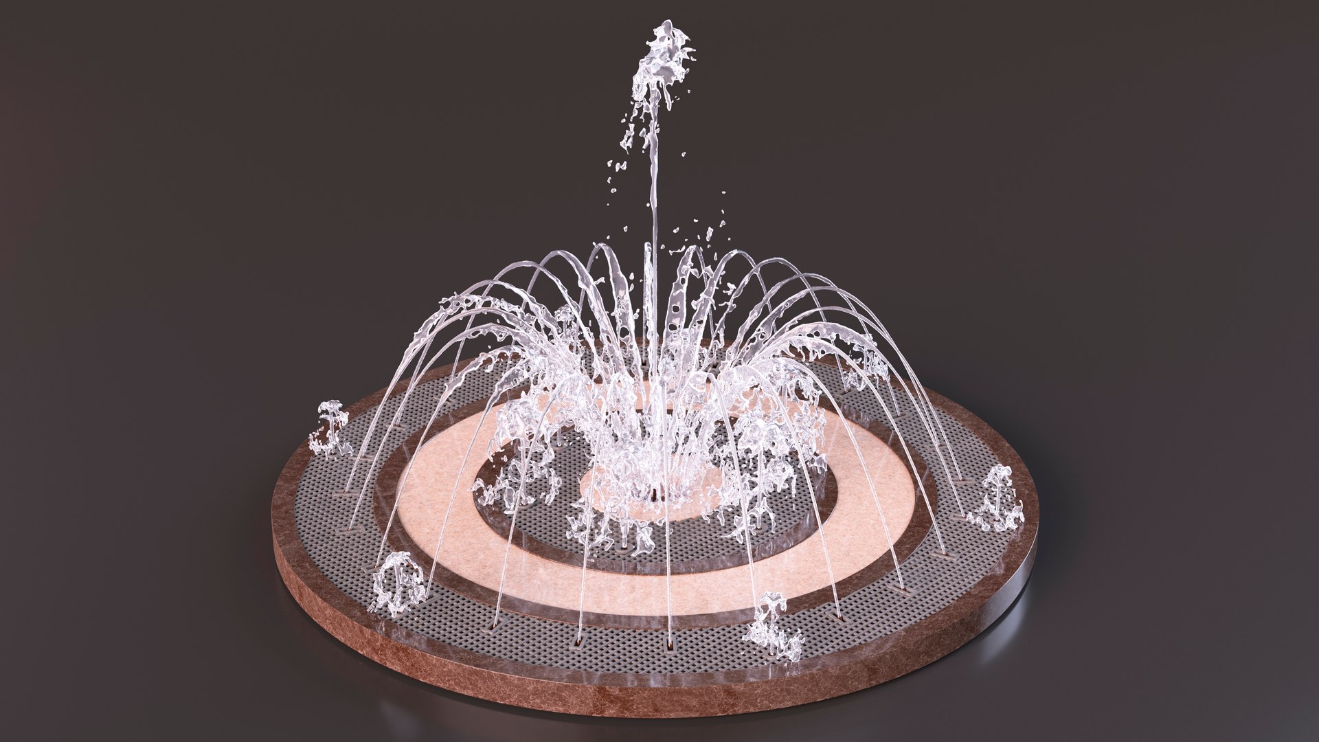 3D Model Designer Dry Fountain Round - TurboSquid 2149117