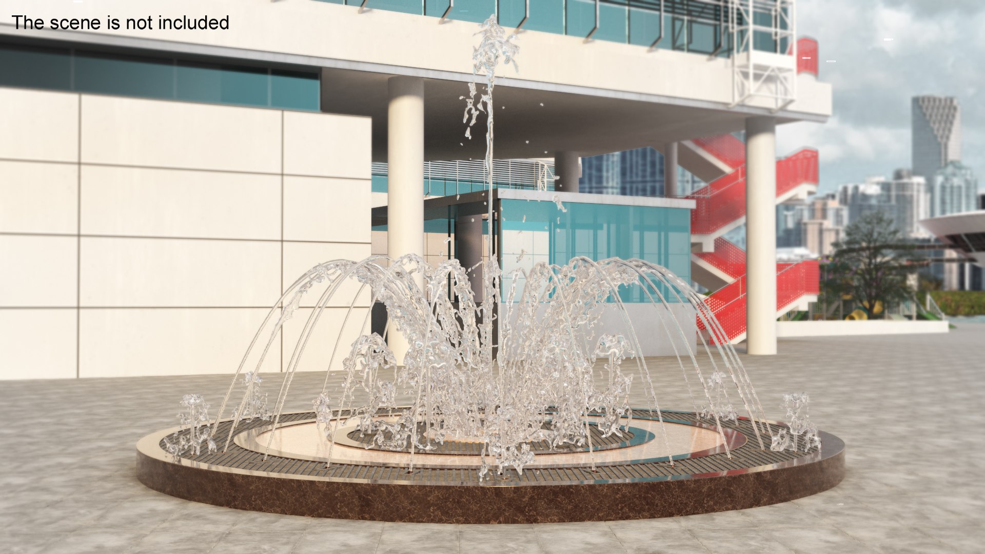 3D Model Designer Dry Fountain Round - TurboSquid 2149117