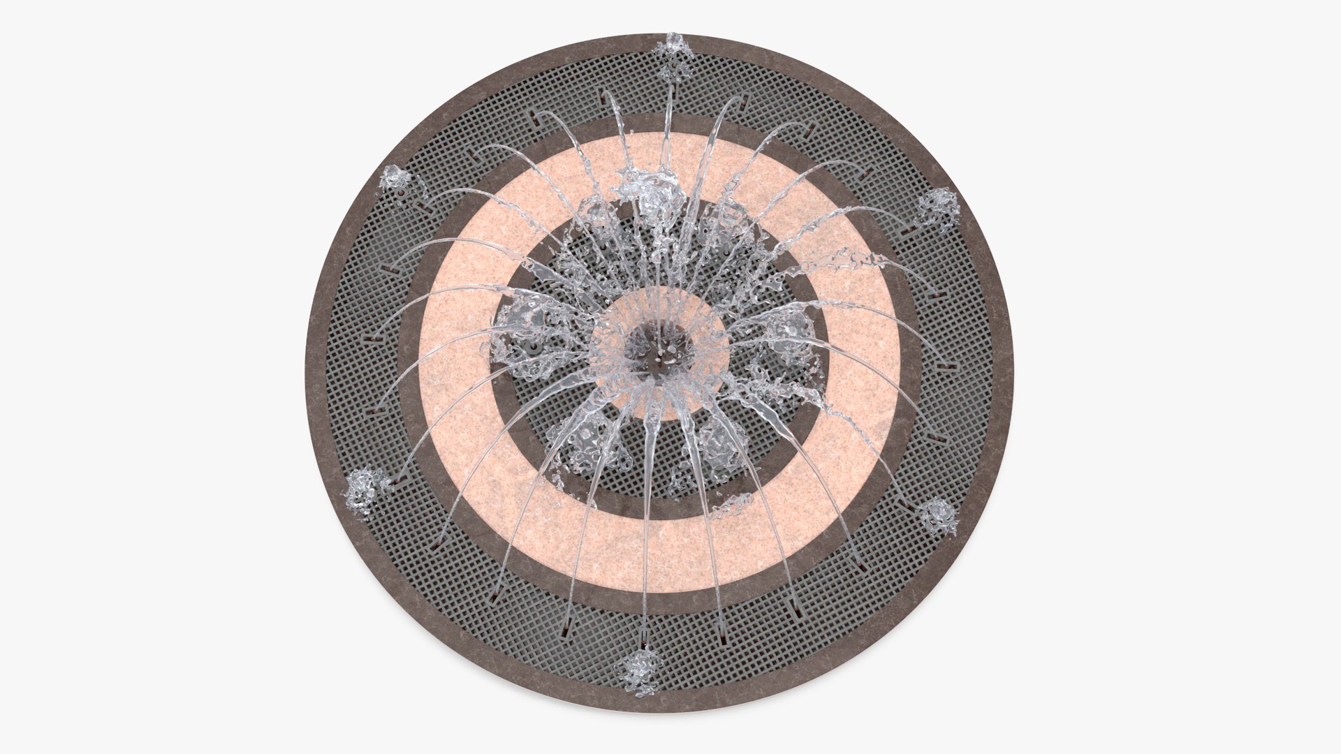 3D Model Designer Dry Fountain Round - TurboSquid 2149117