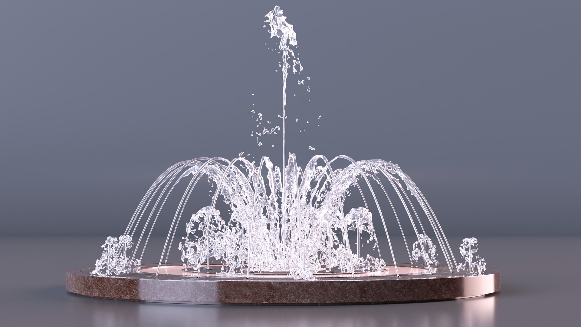 3D Model Designer Dry Fountain Round - TurboSquid 2149117