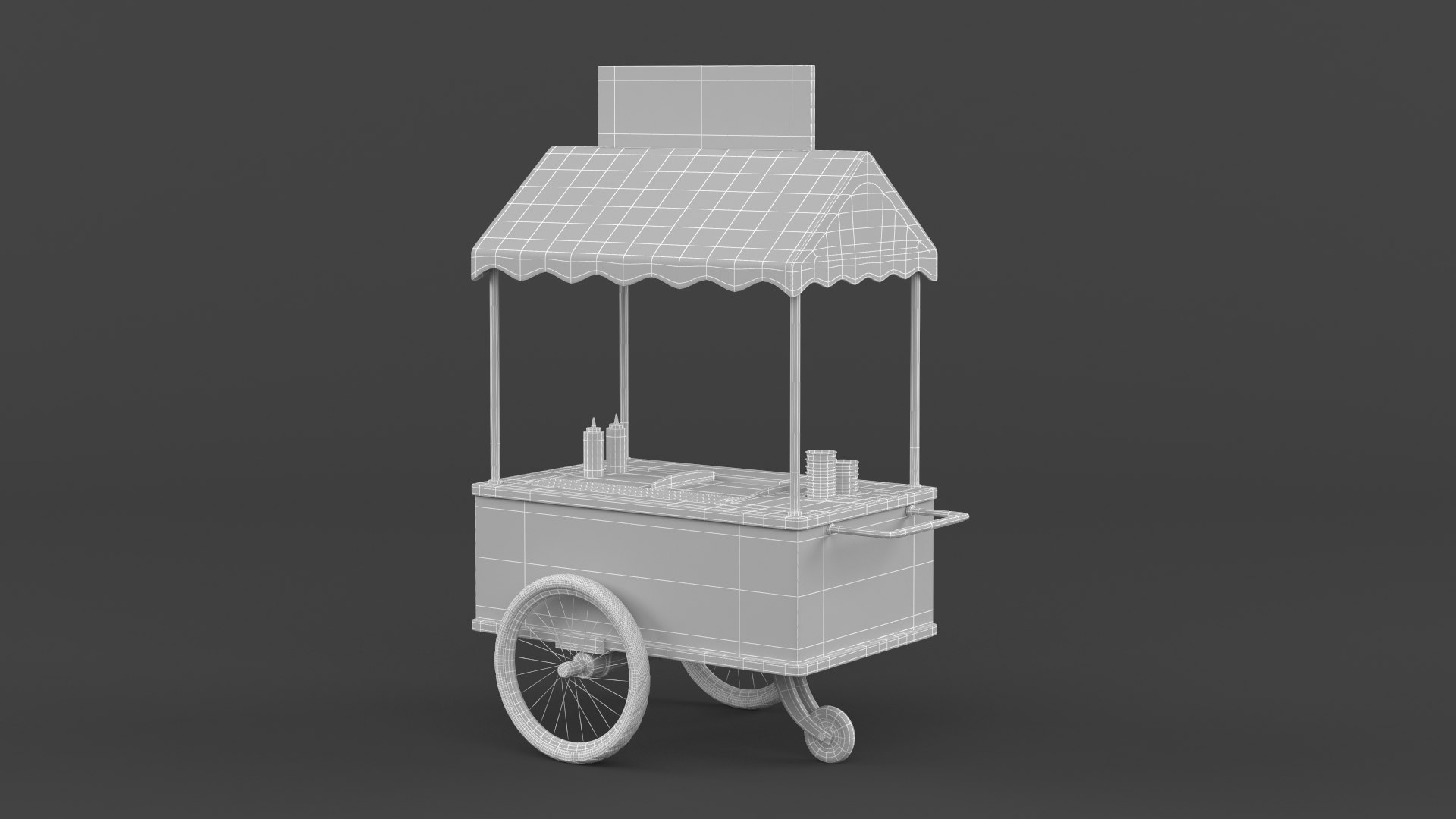 Hot Dog Cart 3D - TurboSquid 2142507