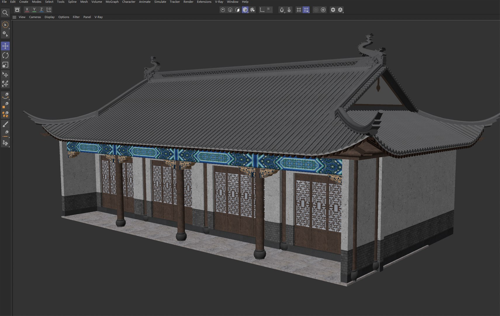 3D Traditional Japan Temple Hall Model - TurboSquid 2487624