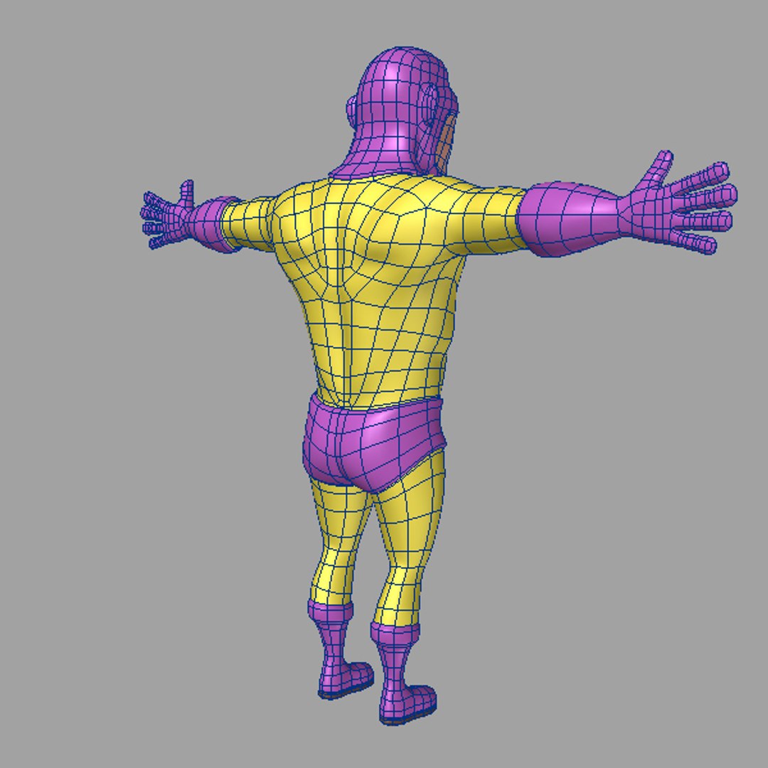 Cool Cartoon Superhero 3d Model