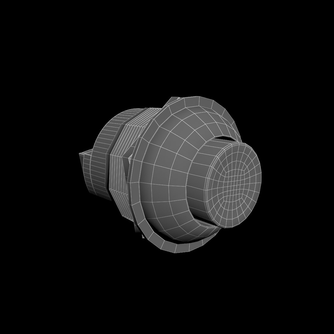 3d model push-button
