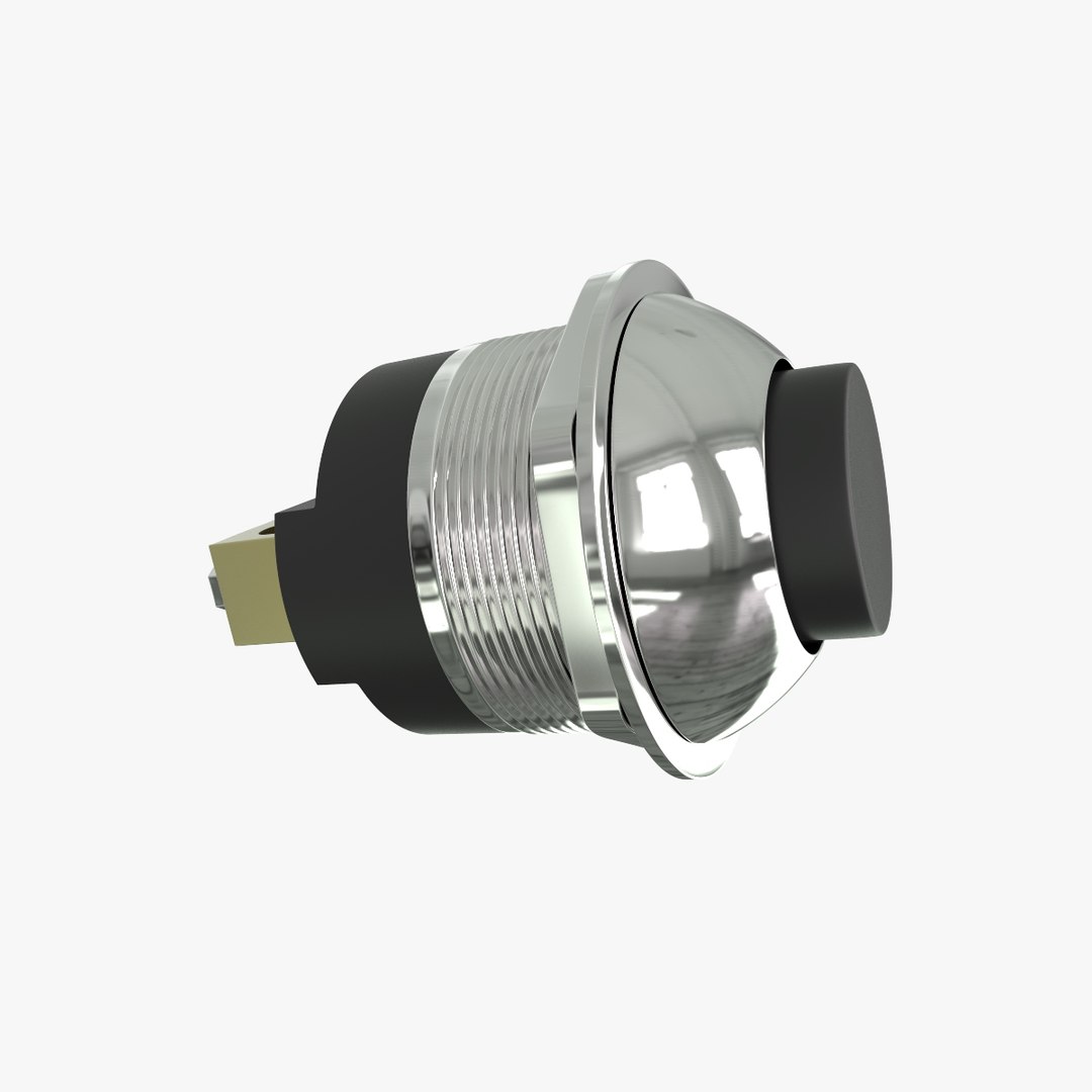 3d model push-button