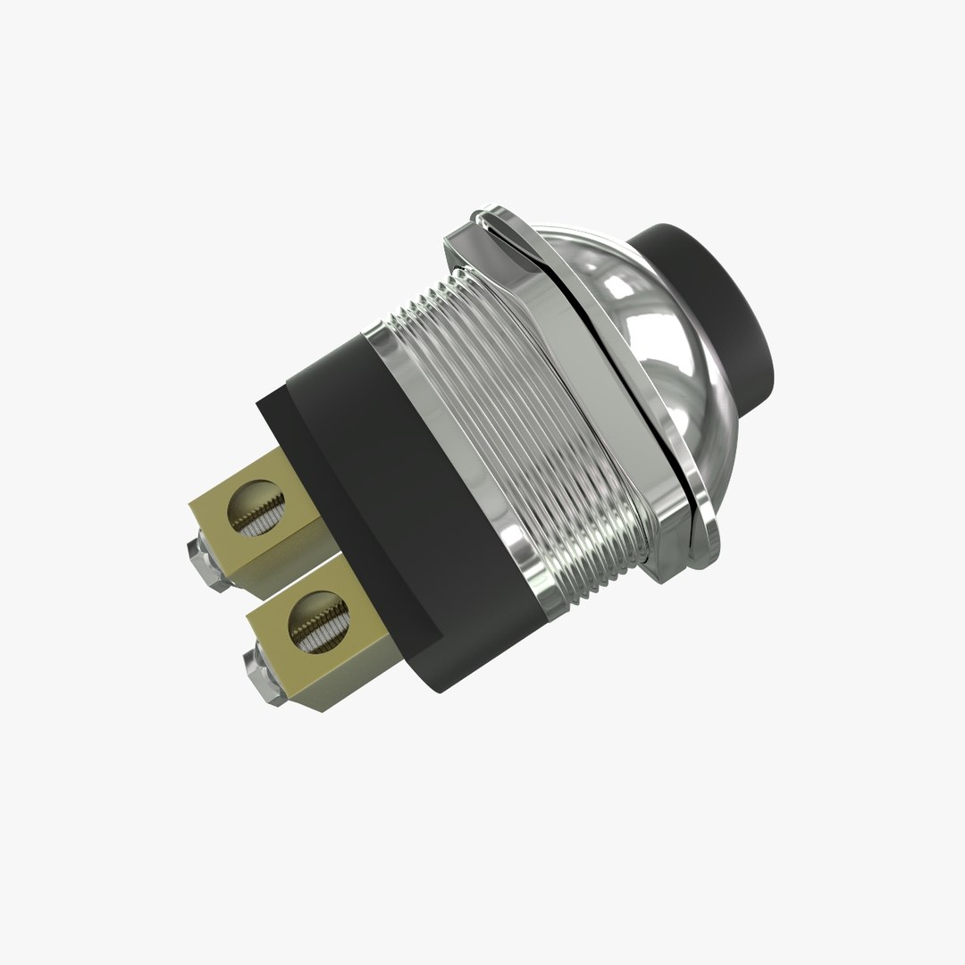 3d model push-button