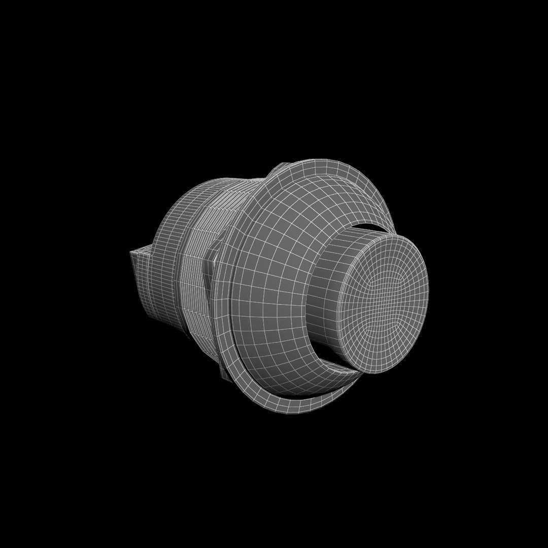 3d model push-button