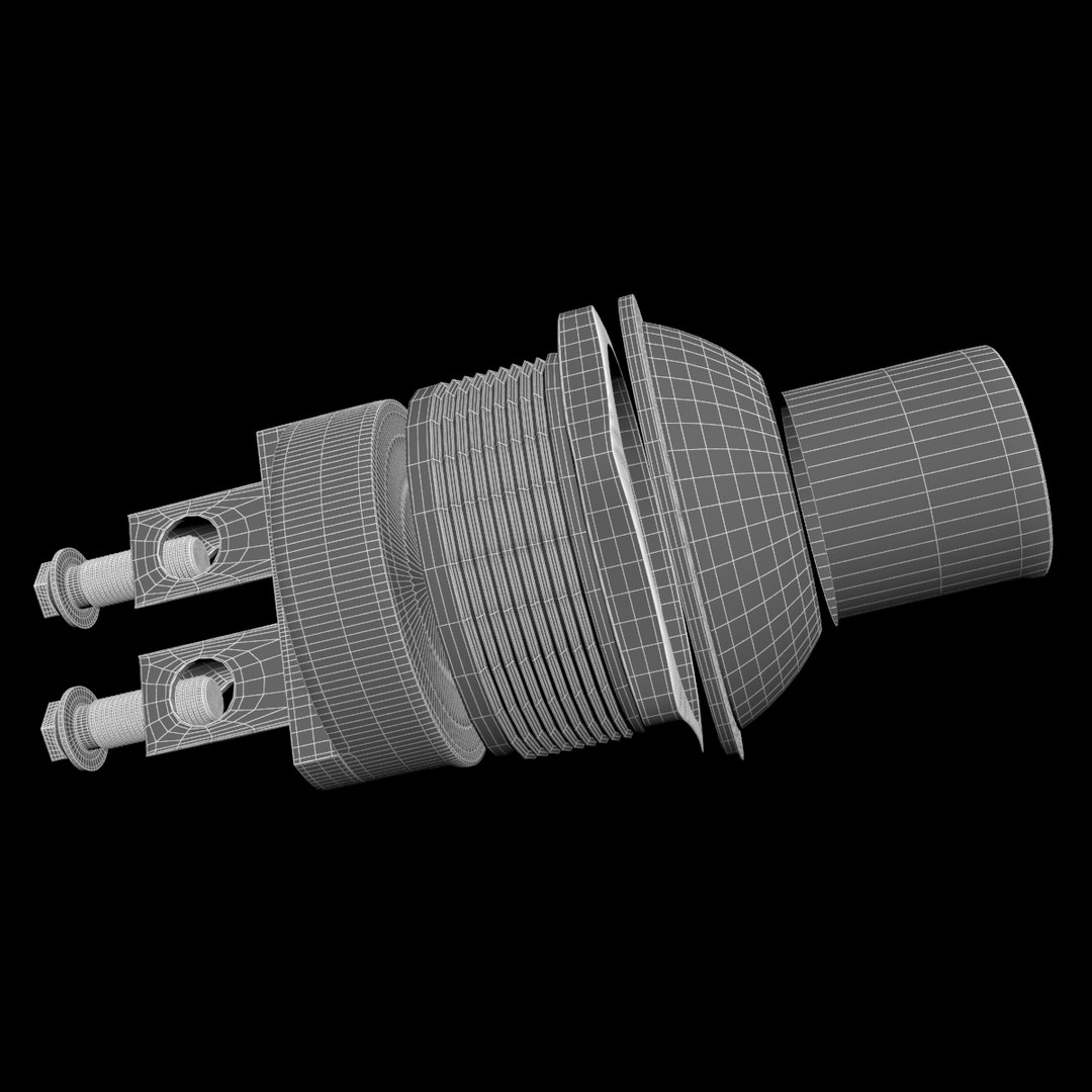 3d model push-button