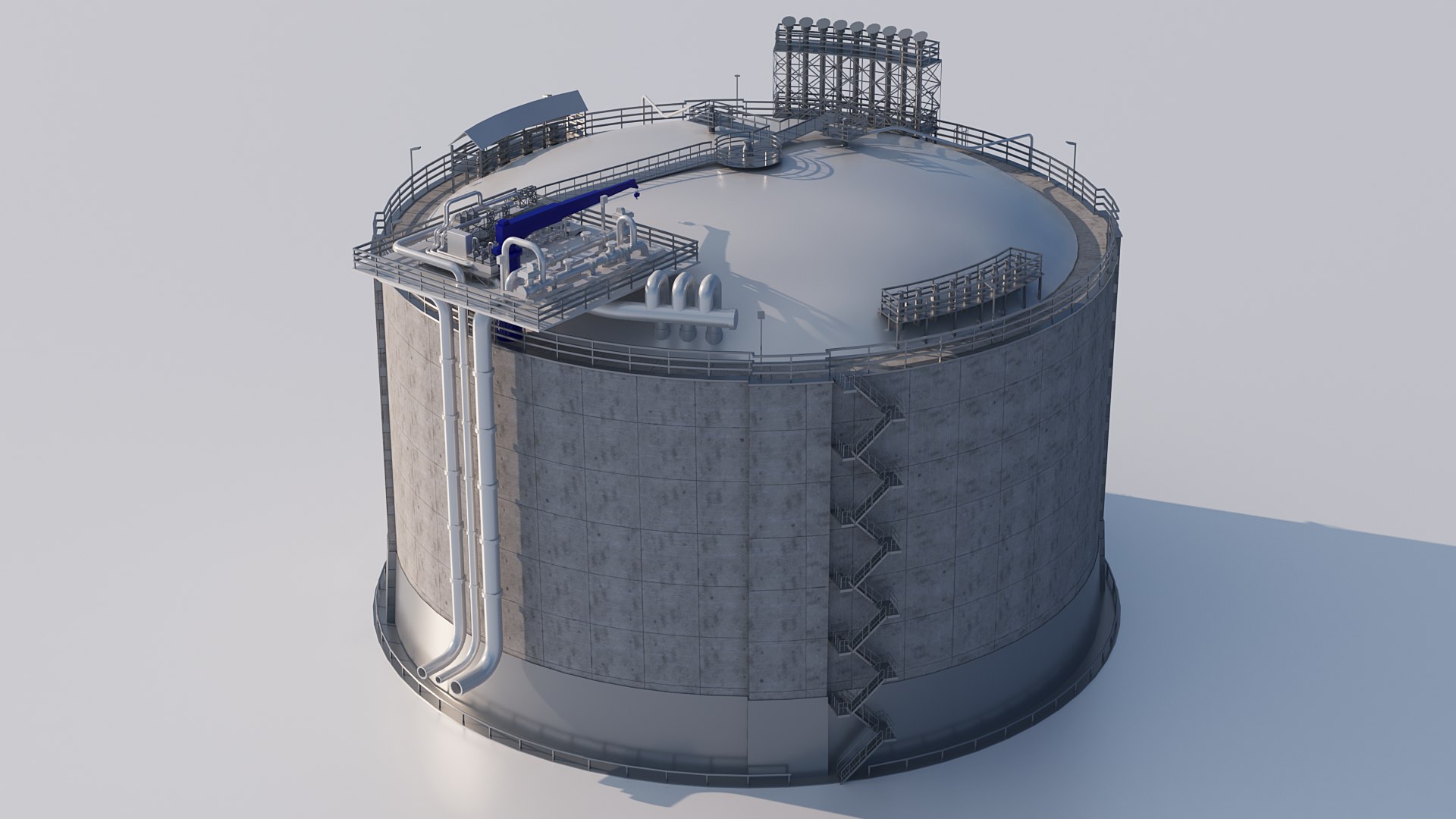 3D Large Cylindrical Storage Model - TurboSquid 2417803