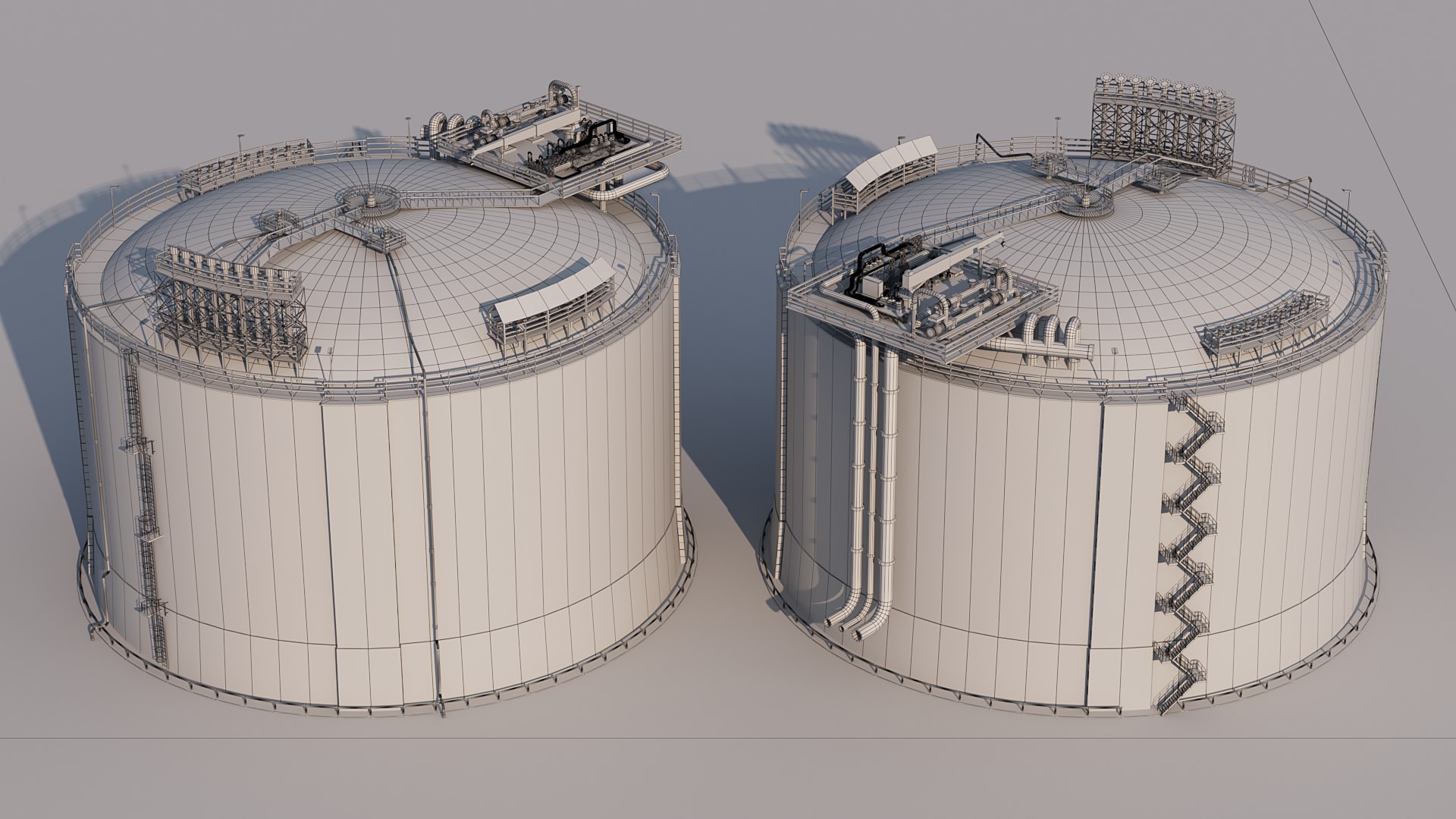 3D Large Cylindrical Storage Model - TurboSquid 2417803