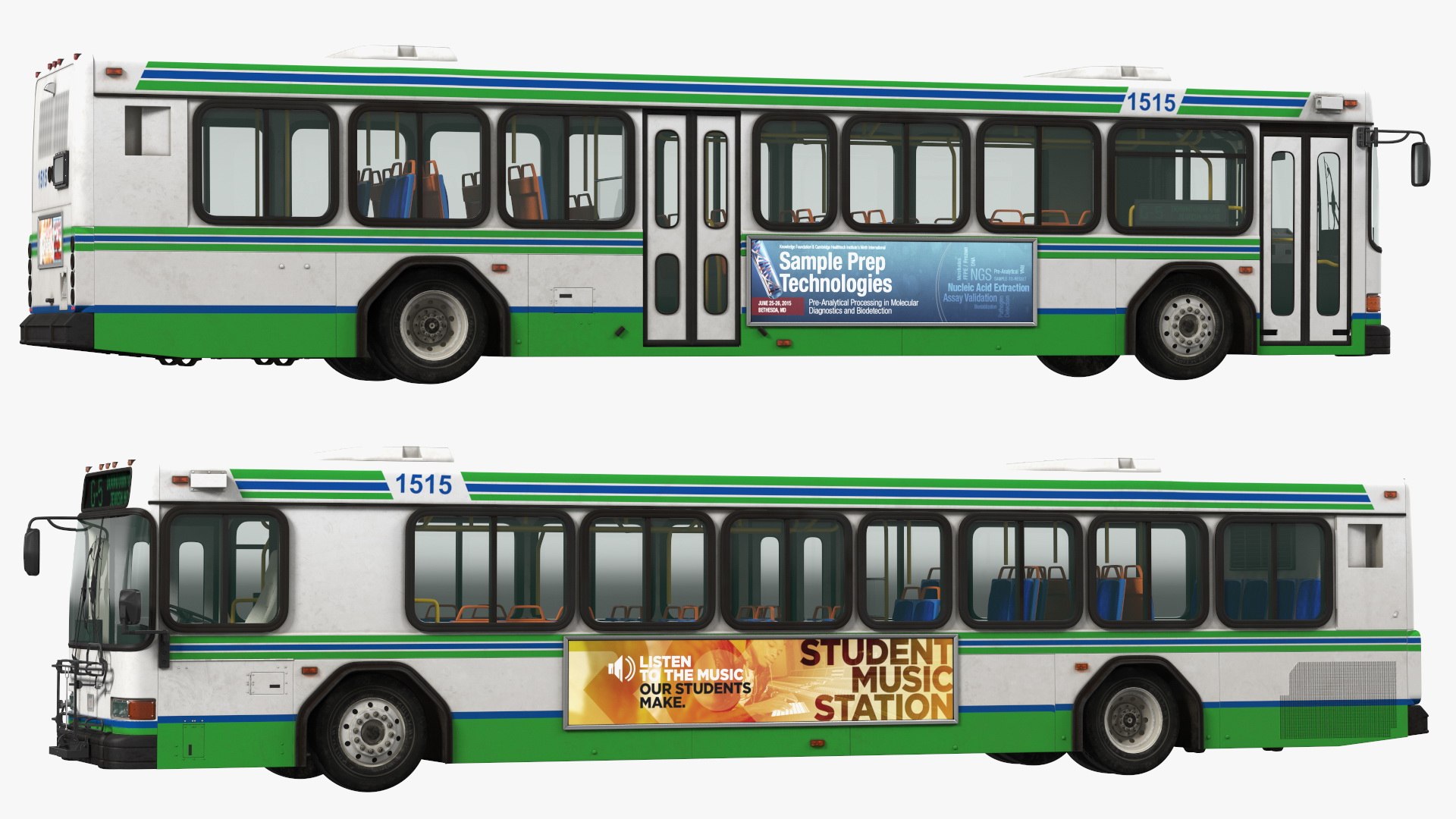 Gillig Low Floor Advantage Bus Simple Interior 3D Model - TurboSquid ...