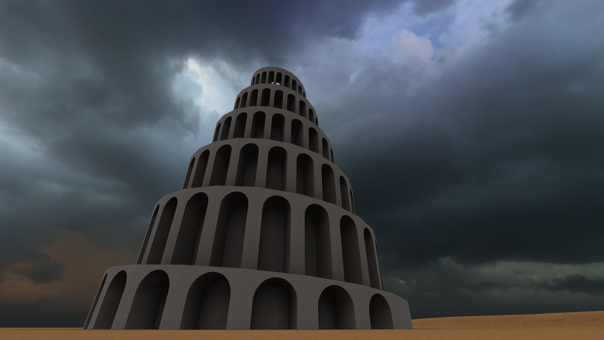3D Model Tower Of Babel Ancient Mesopotamia Monument - TurboSquid 2048065