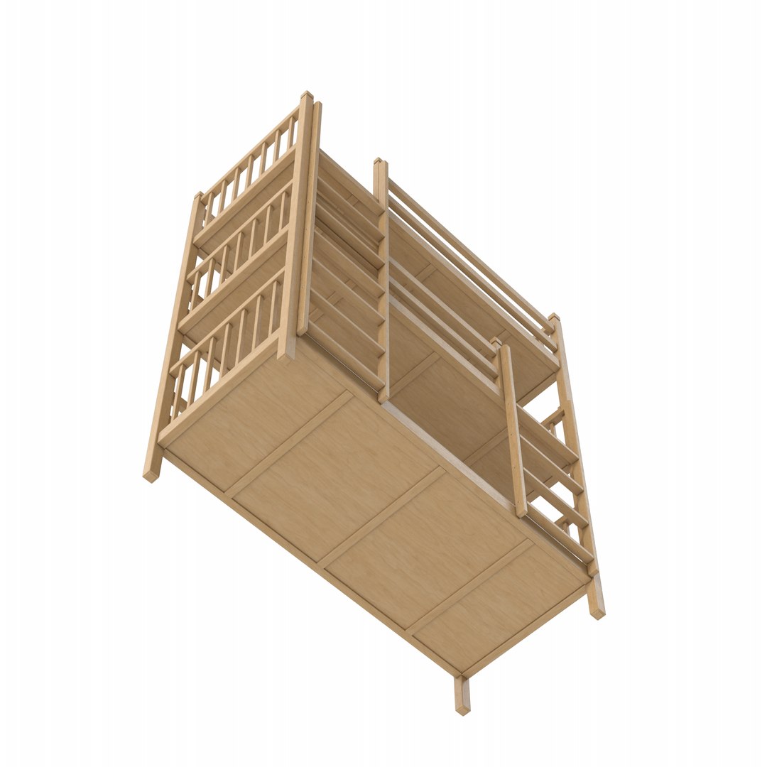 Three Floor Bed 3D Model - TurboSquid 2187635